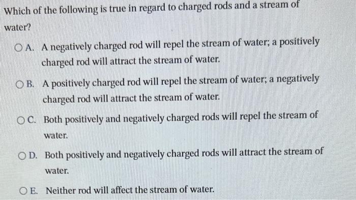 Solved Which of the following is true in regard to charged | Chegg.com