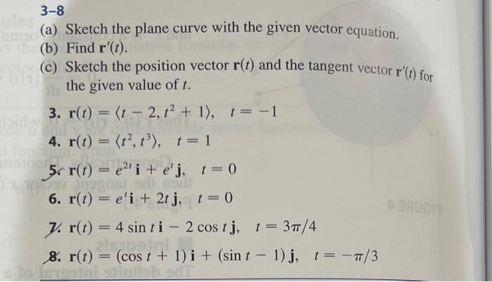 Solved (a) Sketch the plane curve with the given vector | Chegg.com