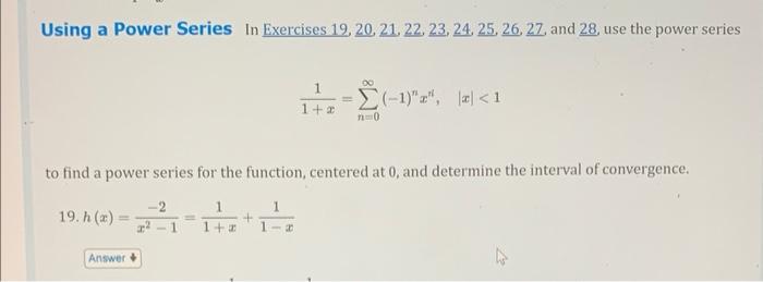 Solved Using a Power Series In Exercises | Chegg.com