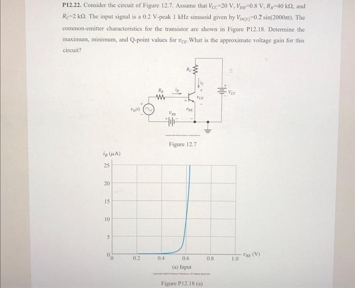 Solved P12.22. Consider the circuit of Figure 12.7. Assume | Chegg.com