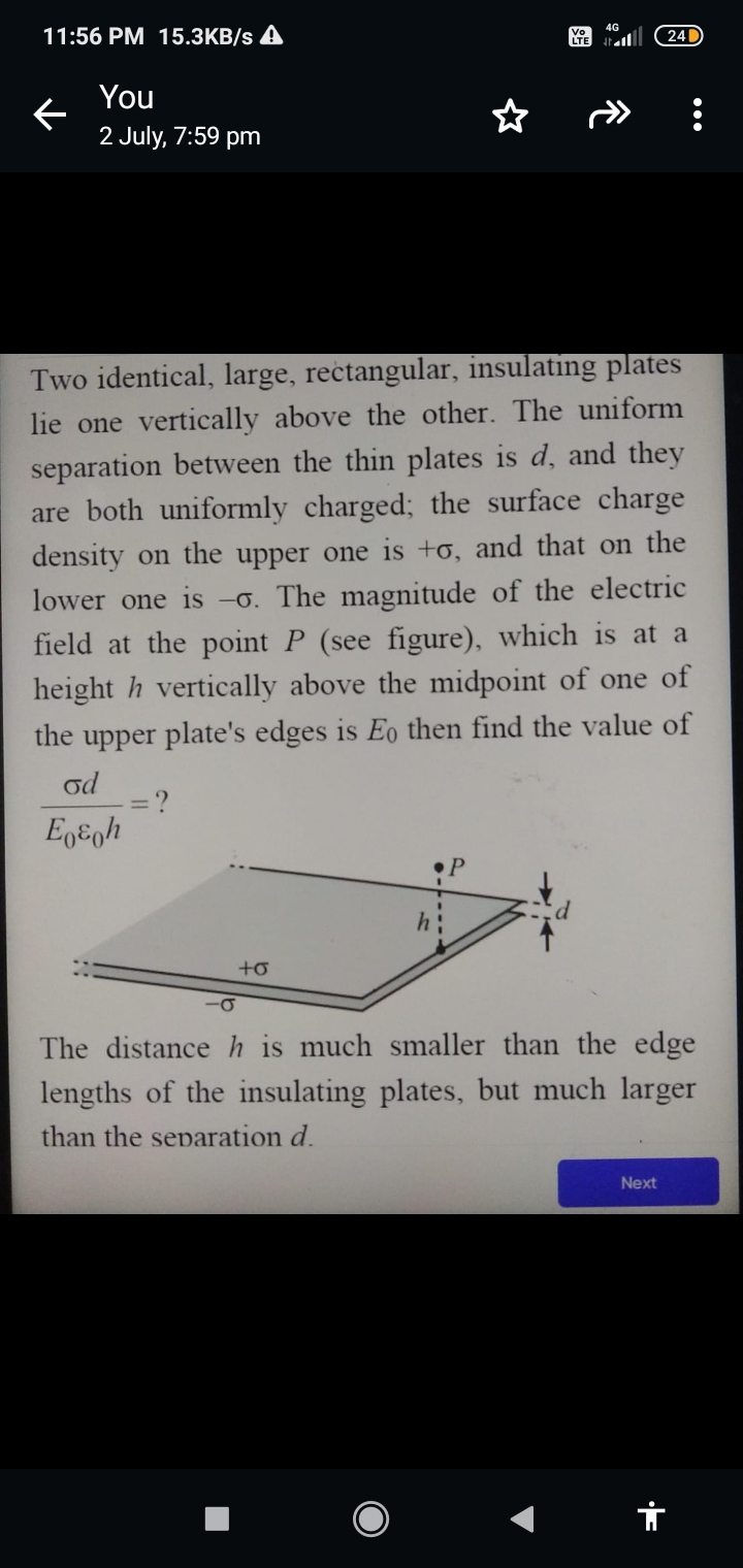 Solved You2 ﻿July, 7:59 ﻿pmTwo identical, large, | Chegg.com