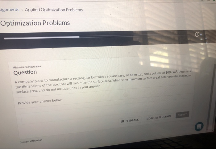 Solved signments > Applied Optimization Problems | Chegg.com