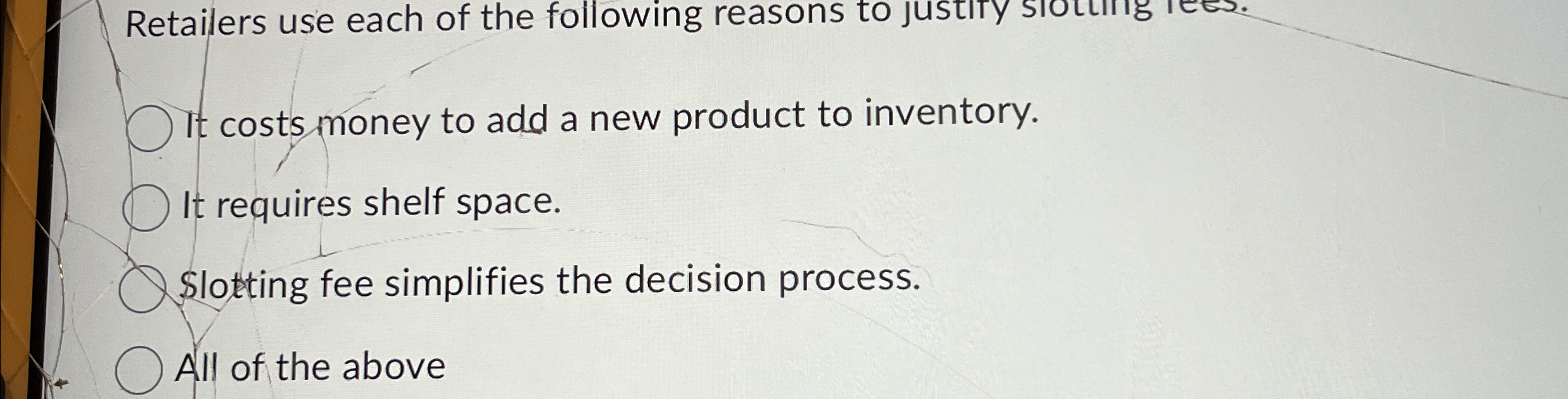 Solved Retailers use each of the following reasons to | Chegg.com