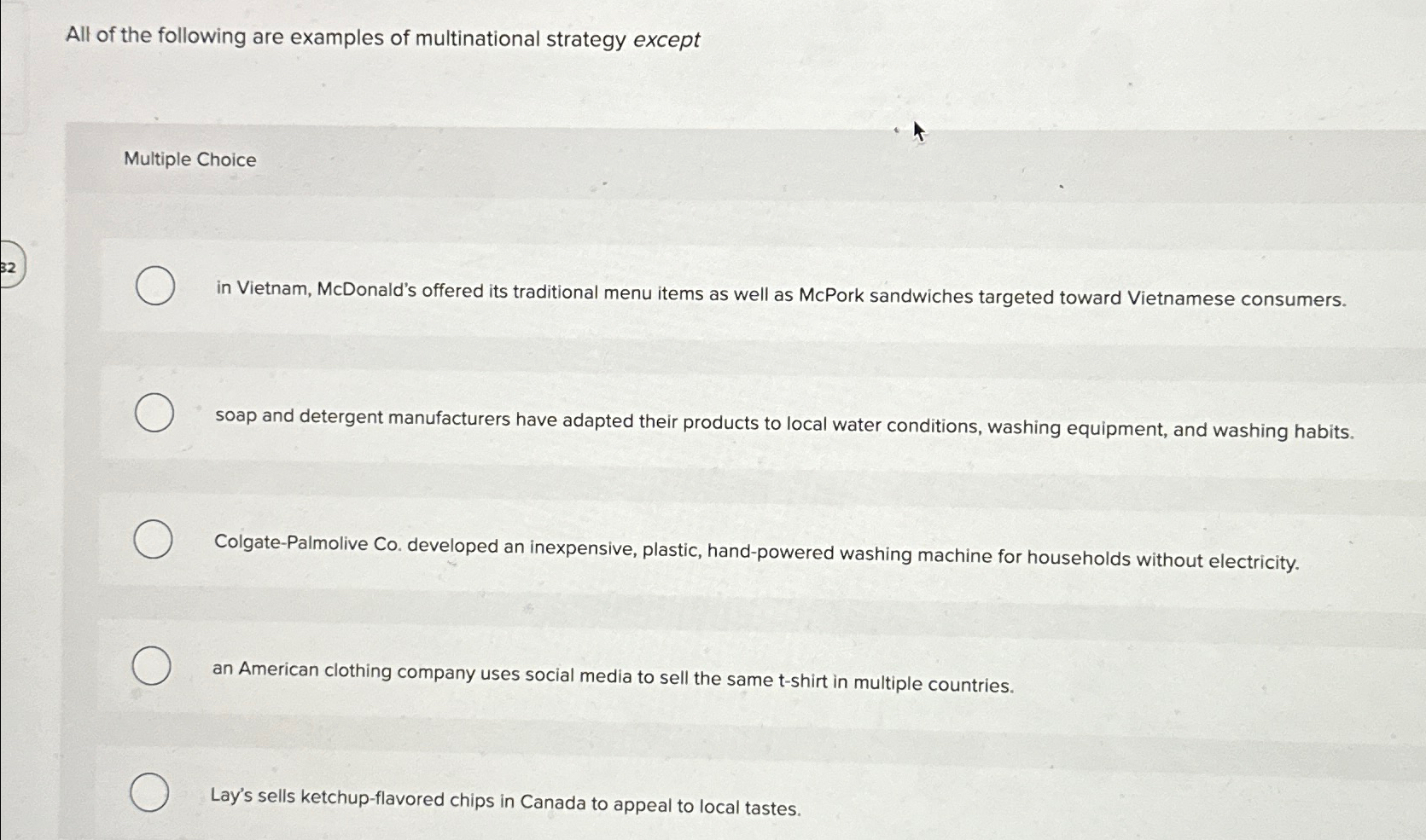 Solved All of the following are examples of multinational | Chegg.com