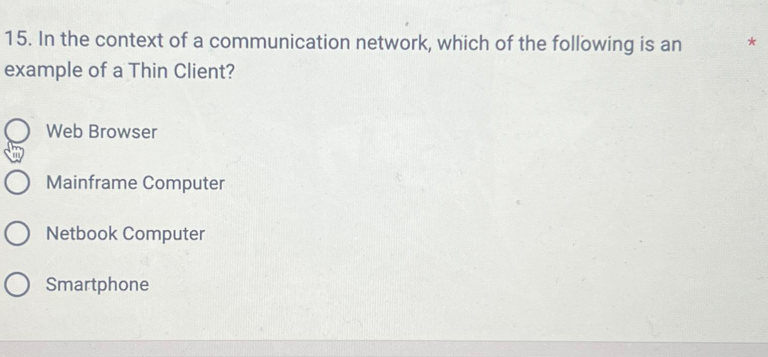 Solved In the context of a communication network, which of | Chegg.com