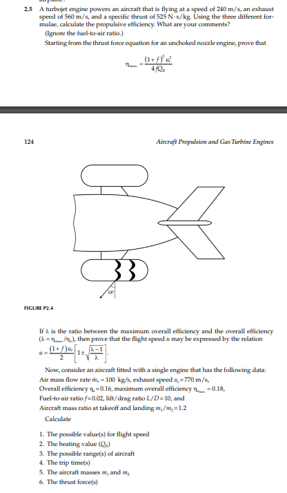 speed of 560ms, ﻿and a specific thrust of 525N*skg. | Chegg.com