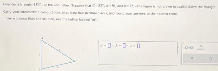 Consider a triangle ABC like the one below. Suppose | Chegg.com