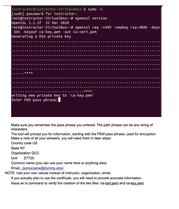 Solved [Lab 5.1] Certificate generation This lab shows an | Chegg.com