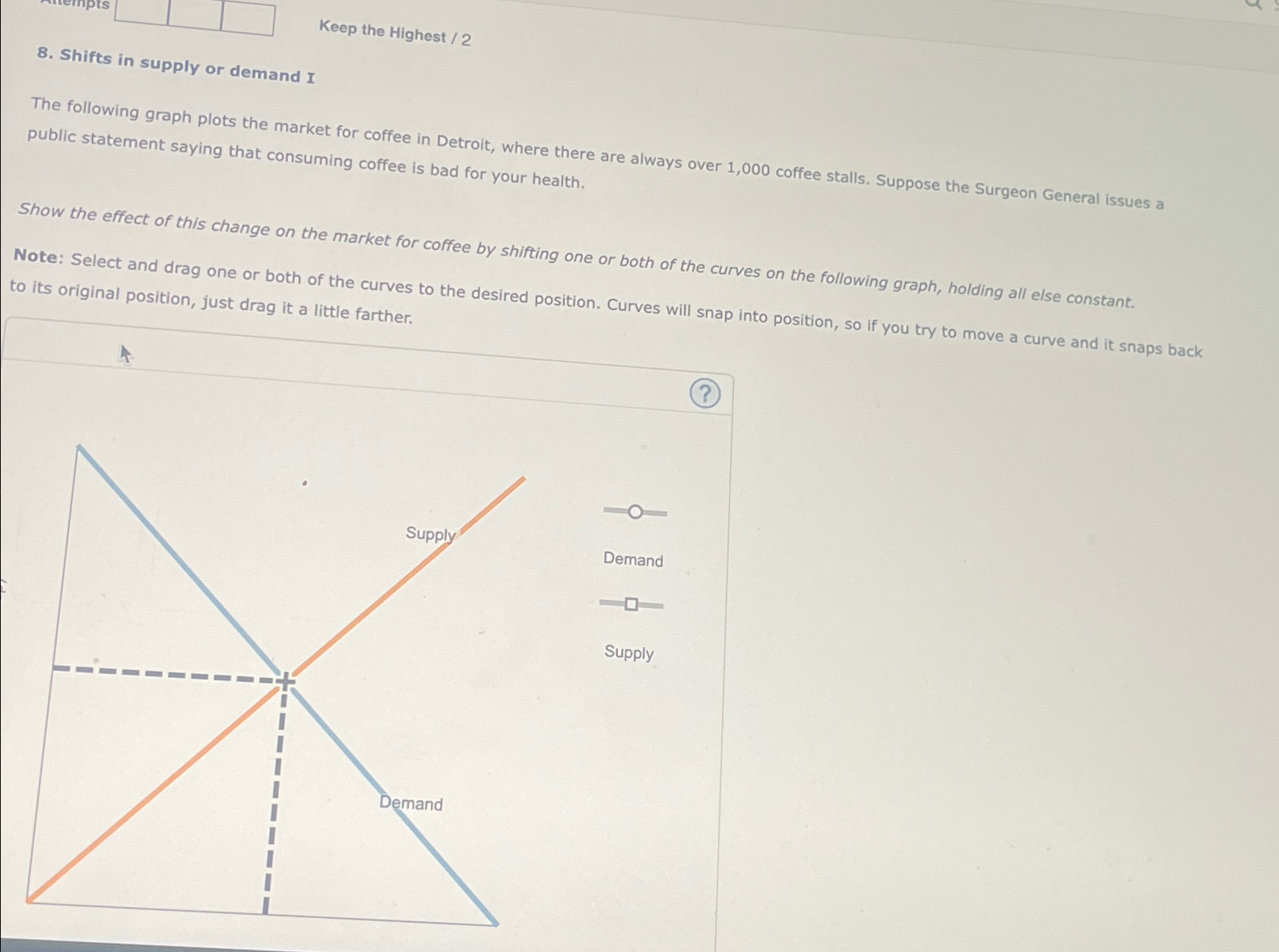 Solved Keep the Highest / 28. ﻿Shifts in supply or demand | Chegg.com