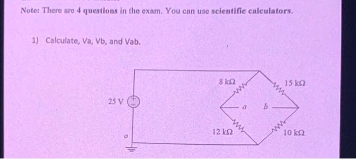 Solved Note: There are 4 questions in the oxam. You can use | Chegg.com