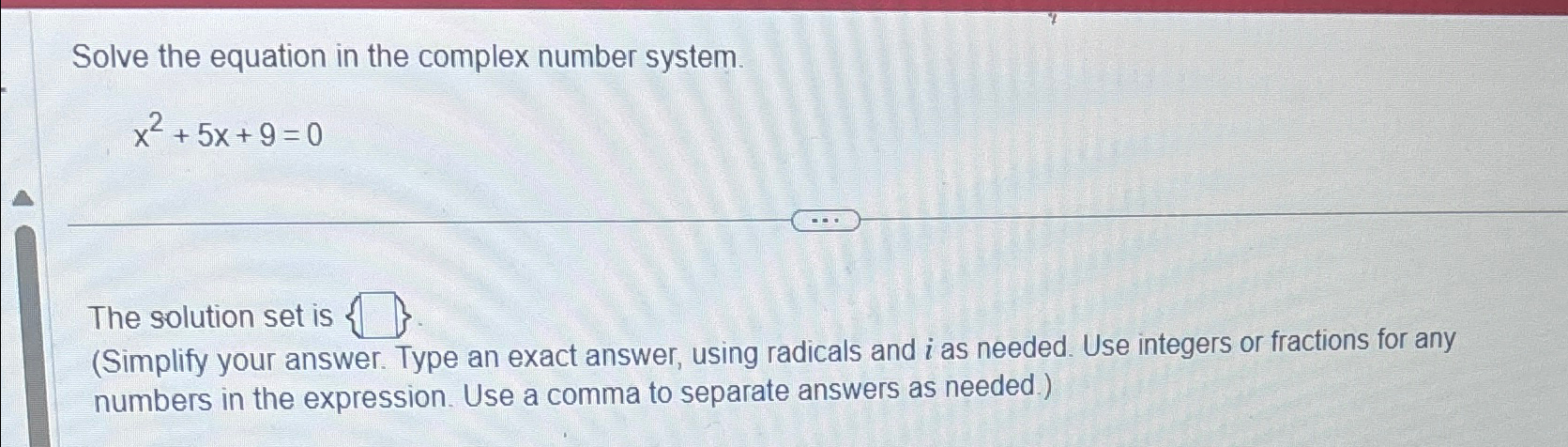 Solved Solve the equation in the complex number | Chegg.com