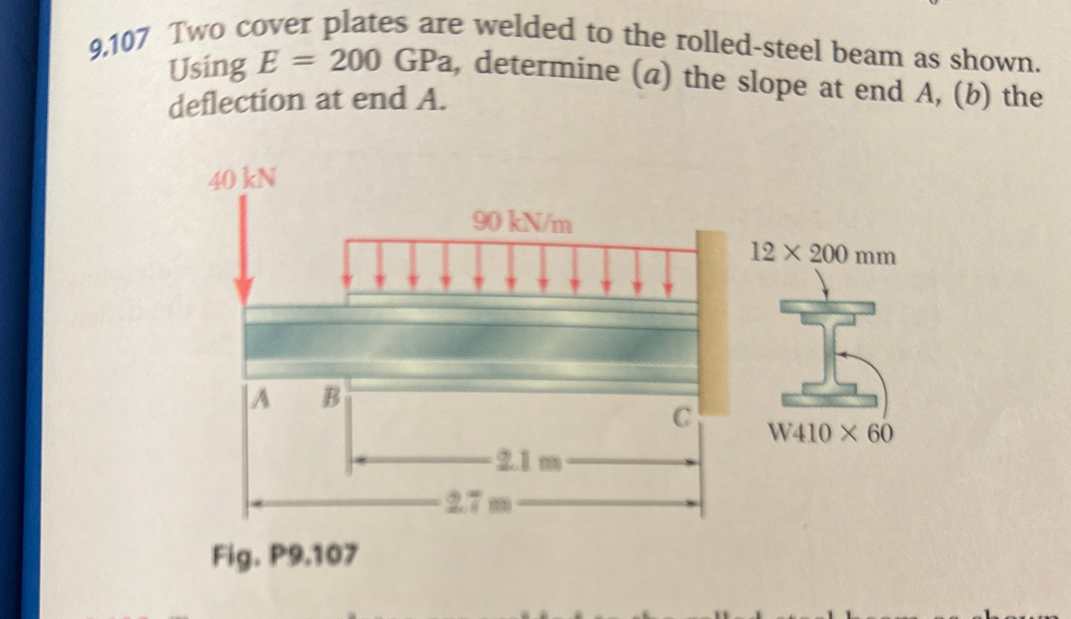 Solved 9,107 ﻿Two cover plates are welded to the | Chegg.com