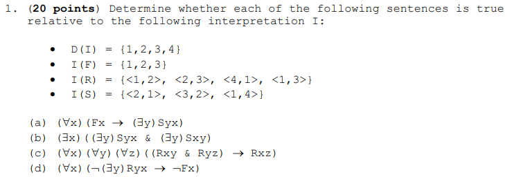 (20 ﻿points) ﻿Determine whether each of the following | Chegg.com