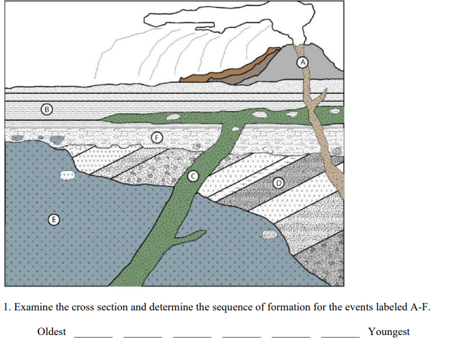 Solved Examine the cross section and determine the sequence | Chegg.com