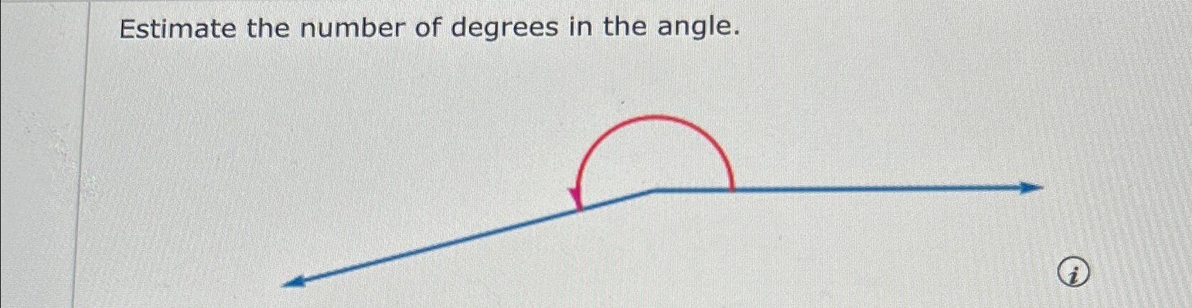 Solved Estimate the number of degrees in the angle.(i) | Chegg.com