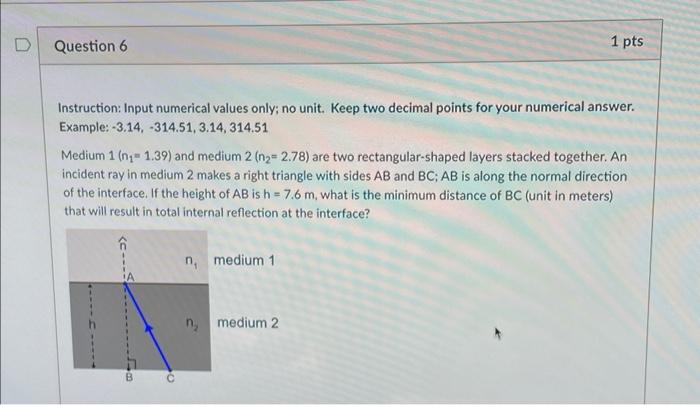 Solved Instruction: Input numerical values only; no unit. | Chegg.com