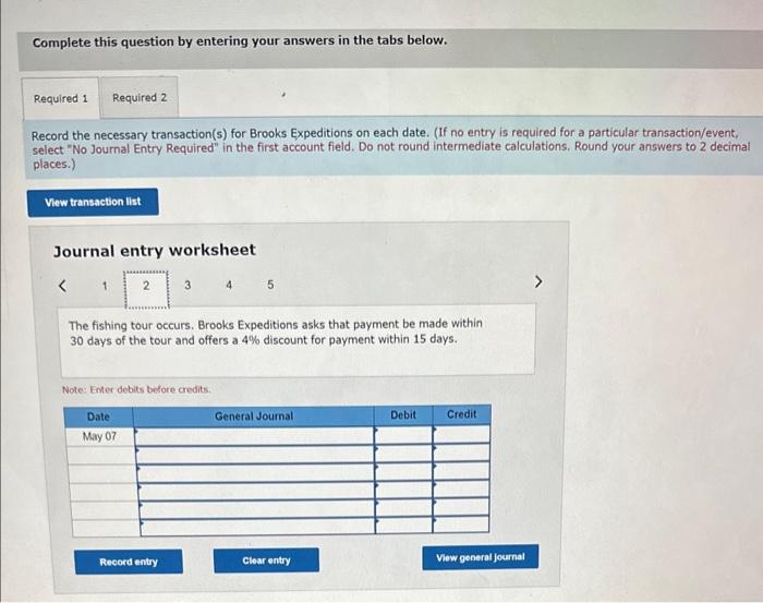Solved Problem 5-2A (Algo) Record transactions related to | Chegg.com