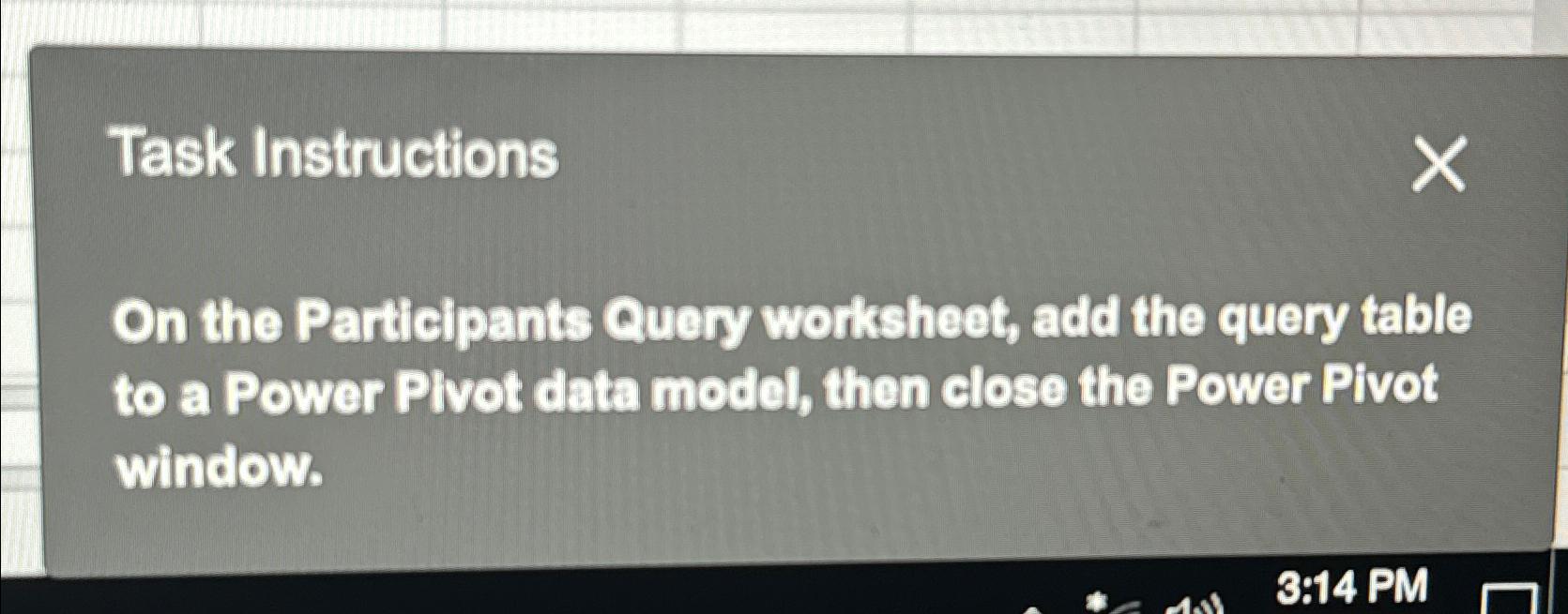 Solved Task InstructionsOn the Participants Query worksheet, | Chegg.com