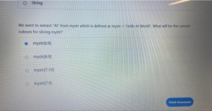 Solved String We want to extract "Al" from mystr which is | Chegg.com