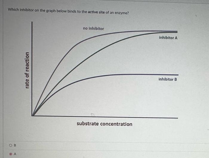 Solved Which inhibitor on the graph below binds to the | Chegg.com