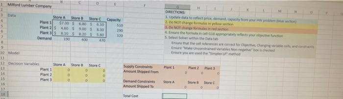 Solved based on this problem what will my updated excel | Chegg.com