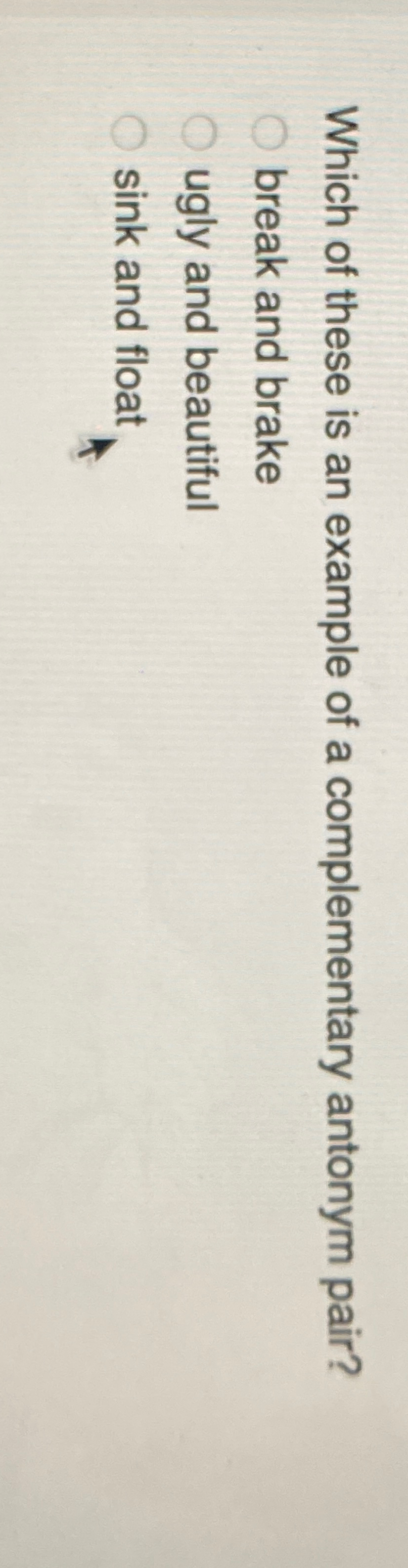 Solved Which of these is an example of a complementary | Chegg.com