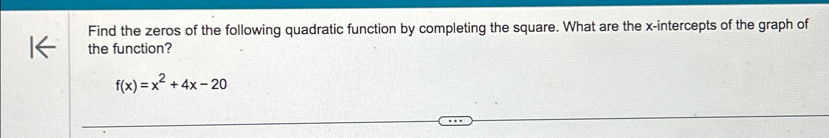 Solved Find the zeros of the following quadratic function by | Chegg.com