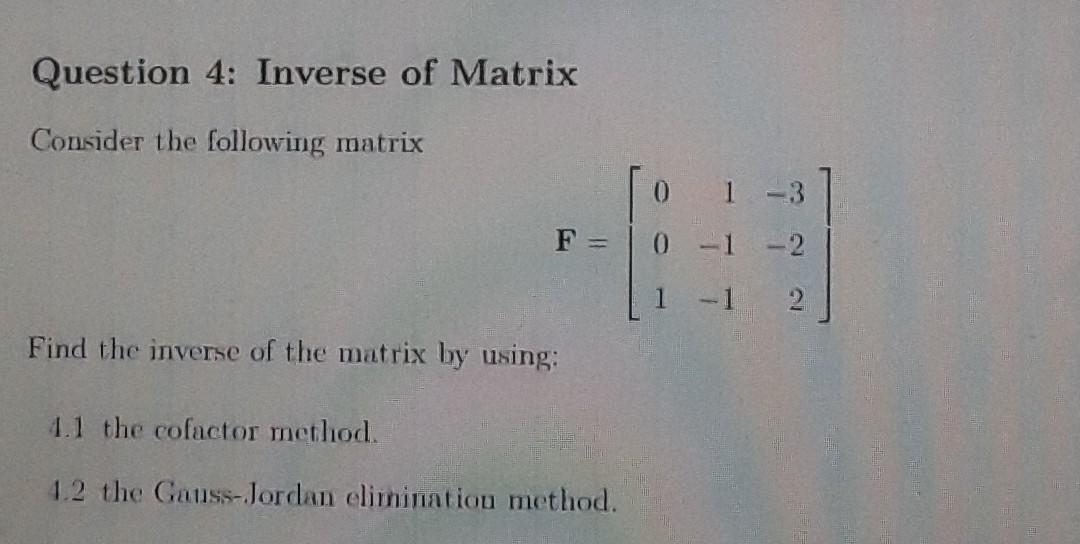 Solved 5: Solving system of linear equations [13] following | Chegg.com