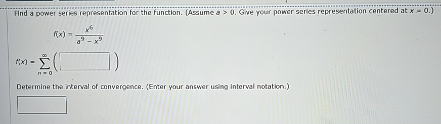 Solved Find a power series representation for the function. | Chegg.com