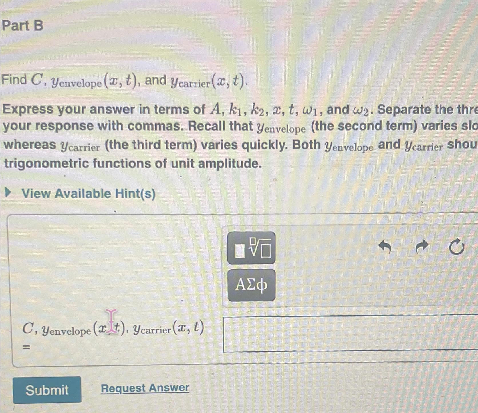 Solved Part B\end{array}]Request Answer | Chegg.com