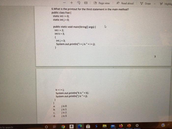 Solved 1.Analyze the following code. Public class Test | Chegg.com