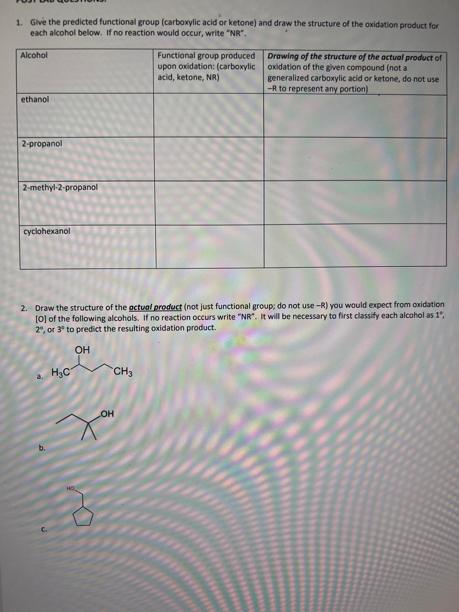 Solved Give the predicted functional group (carboxylic acid | Chegg.com