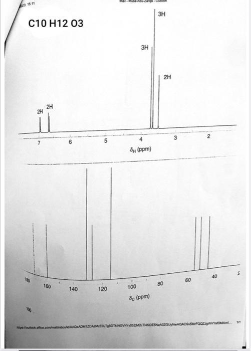 Solved \\( \\mathrm{C} 10 \\mathrm{H} 12 \\mathrm{O} 3 \\) | Chegg.com