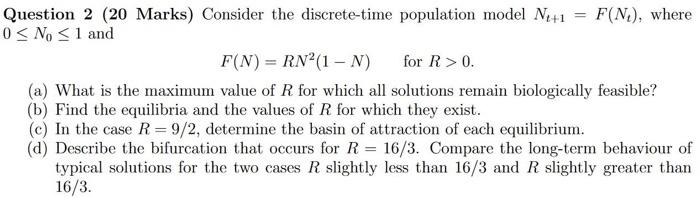 Solved Question 2 (20 Marks) Consider the discrete-time | Chegg.com