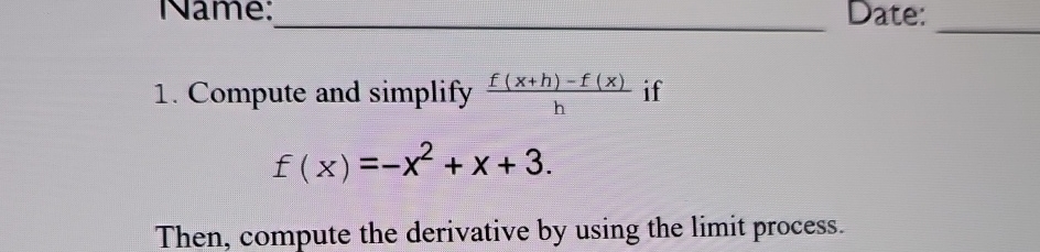 Solved Compute and simplify f(x+h)-f(x)h | Chegg.com