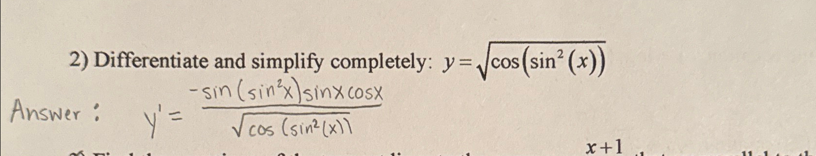 Solved Differentiate and simplify completely: | Chegg.com