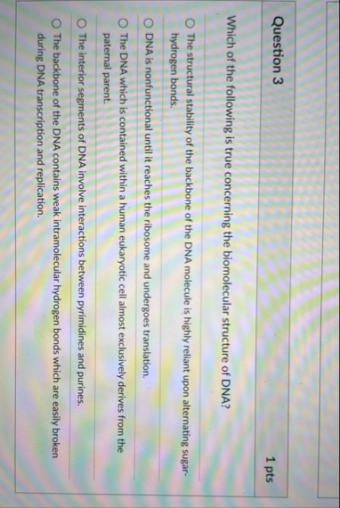 Solved Question 31 ﻿ptsWhich of the following is true | Chegg.com