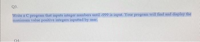 Solved Write a C program that inputs integer numbers until | Chegg.com