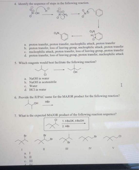 Solved 4. Identify the sequence of steps in the following | Chegg.com