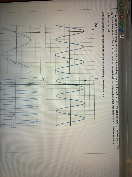 Solved Cenvas A toy race car is racing along a circular race | Chegg.com