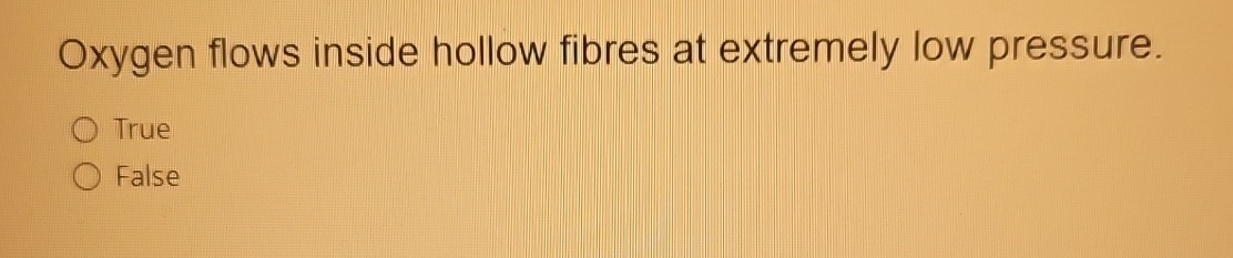 Solved Oxygen flows inside hollow fibres at extremely low | Chegg.com