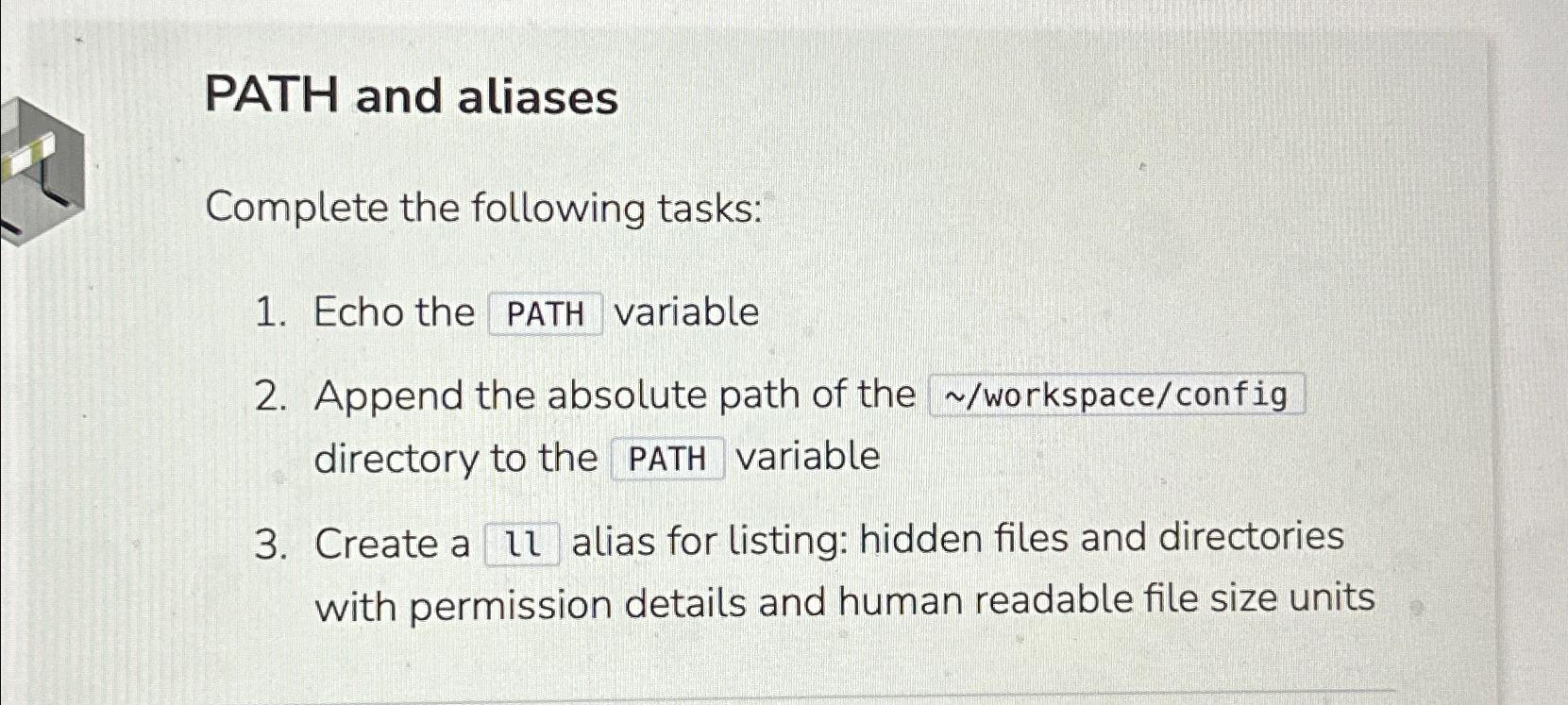 Solved PATH and aliasesComplete the following tasks:Echo the | Chegg.com