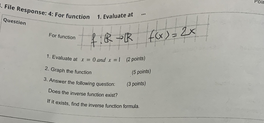 Solved File Response: 4 :QuestionFor 1Evaluate at x=0 and | Chegg.com Solved File Response: 4 :QuestionFor 1Evaluate at x=0 and | Chegg.com