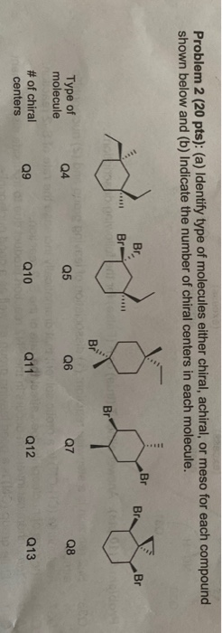 Solved Problem 4 (18 pts): Assign absolute configurations | Chegg.com