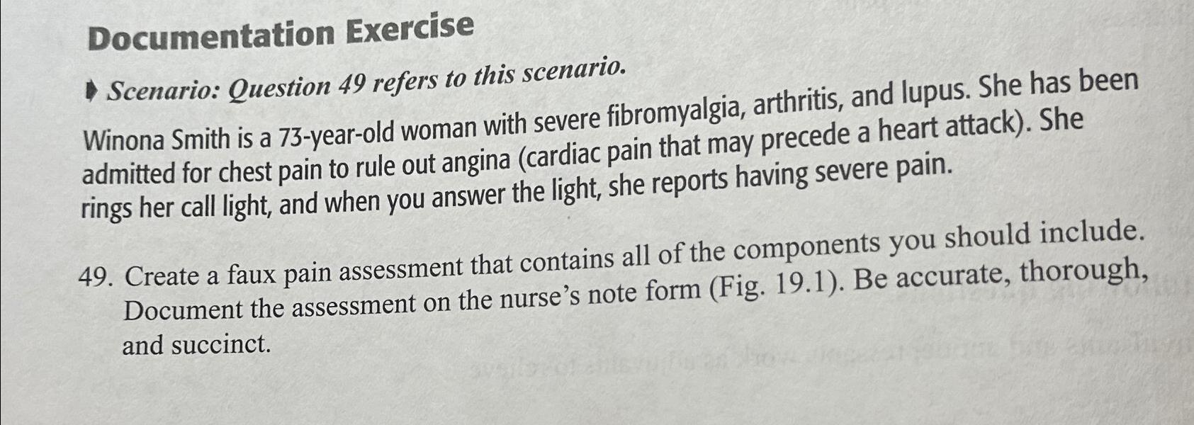 Solved Documentation ExerciseScenario: Question 49 ﻿refers | Chegg.com