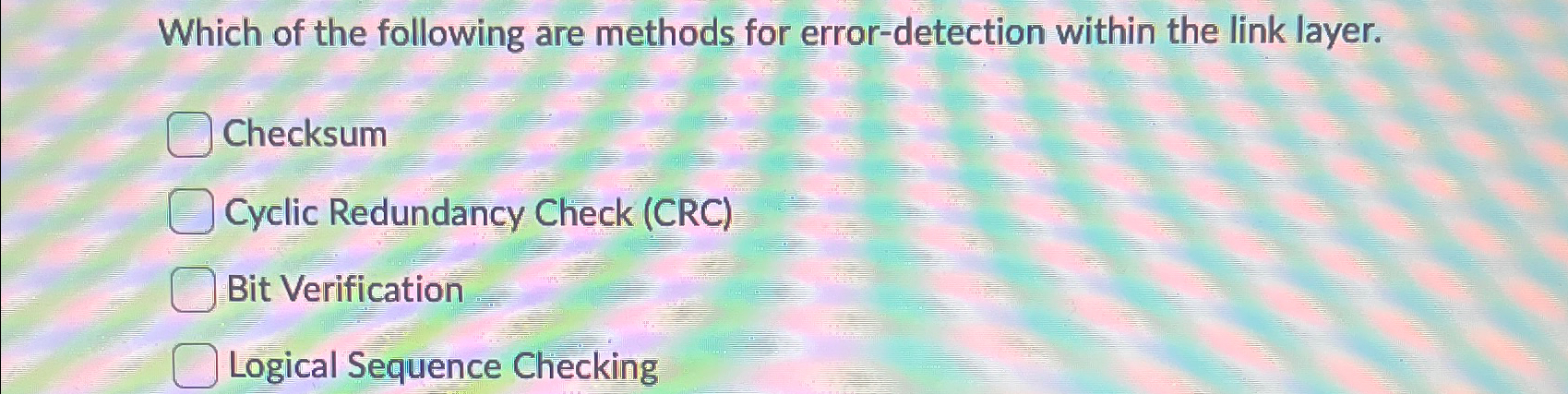 Solved Which of the following are methods for | Chegg.com