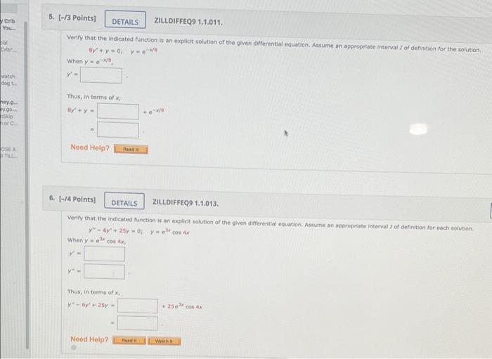 Solved Verify that the indicated function is an explicit | Chegg.com