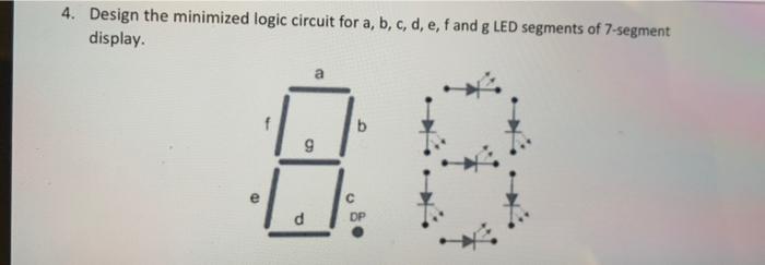 Solved 4. Design the minimized logic circuit for a, b, c, d, | Chegg.com