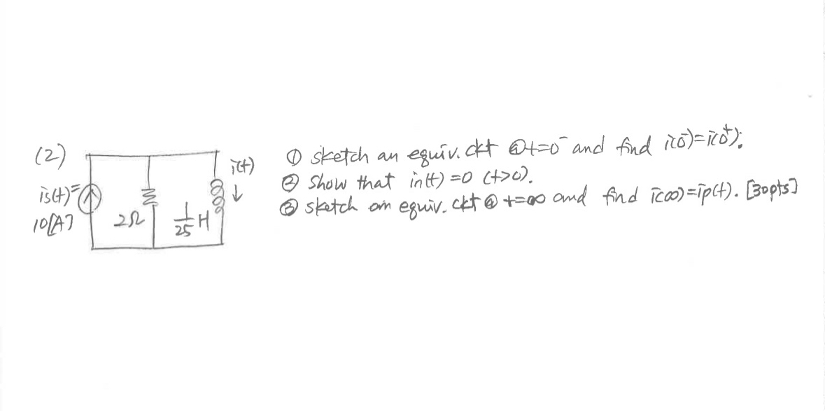 Solved Solve this RL circuit (1) ﻿sketch an equiv. ckt | Chegg.com