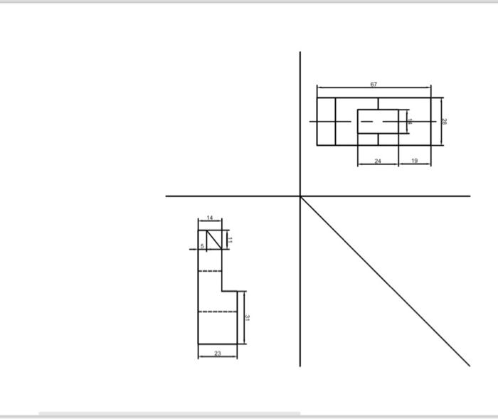 Solved 3. Draw the isometric based on two given views, in | Chegg.com